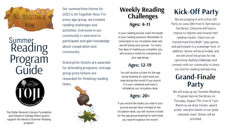 Summer Reading Program: 2023 – Town of Johnsburg Library